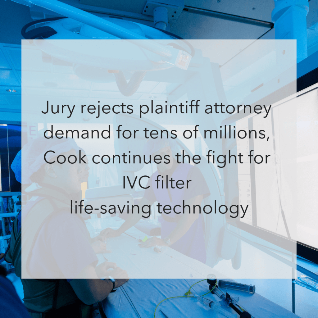 Cook Medical continues to defend life-saving technology | Newsroom