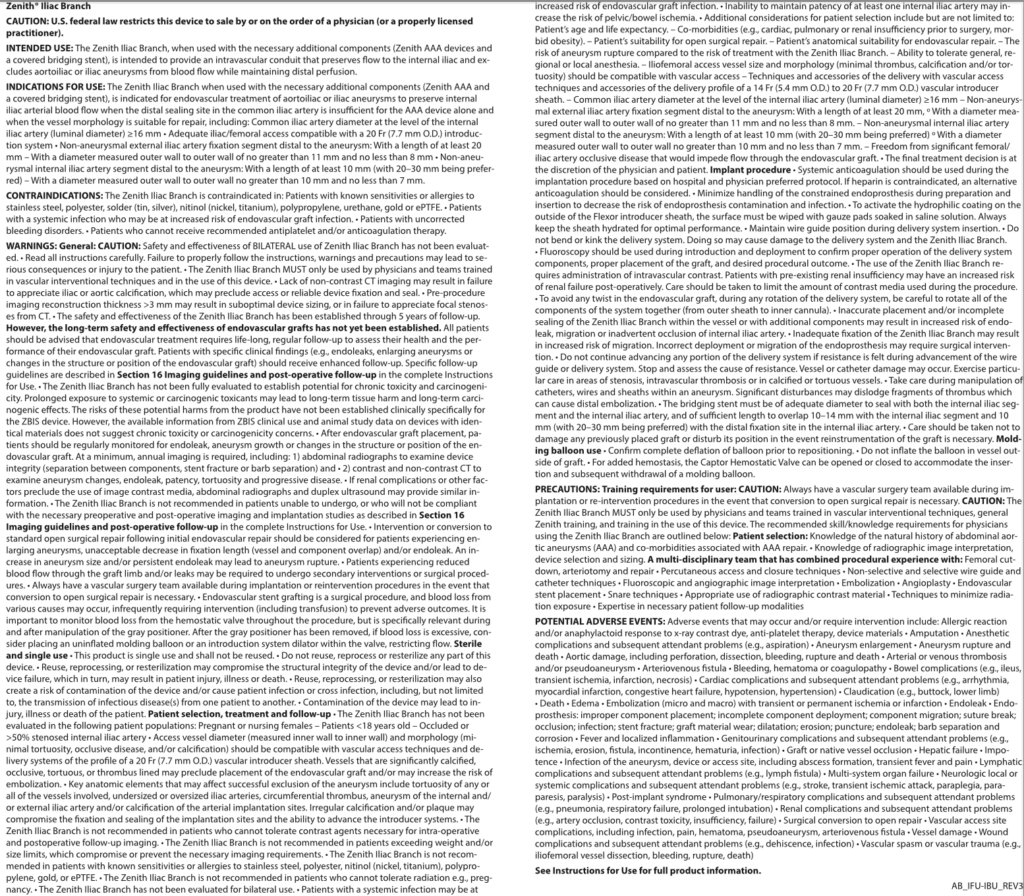 Zenith Iliac Branch Device now available in US; First patients treated ...